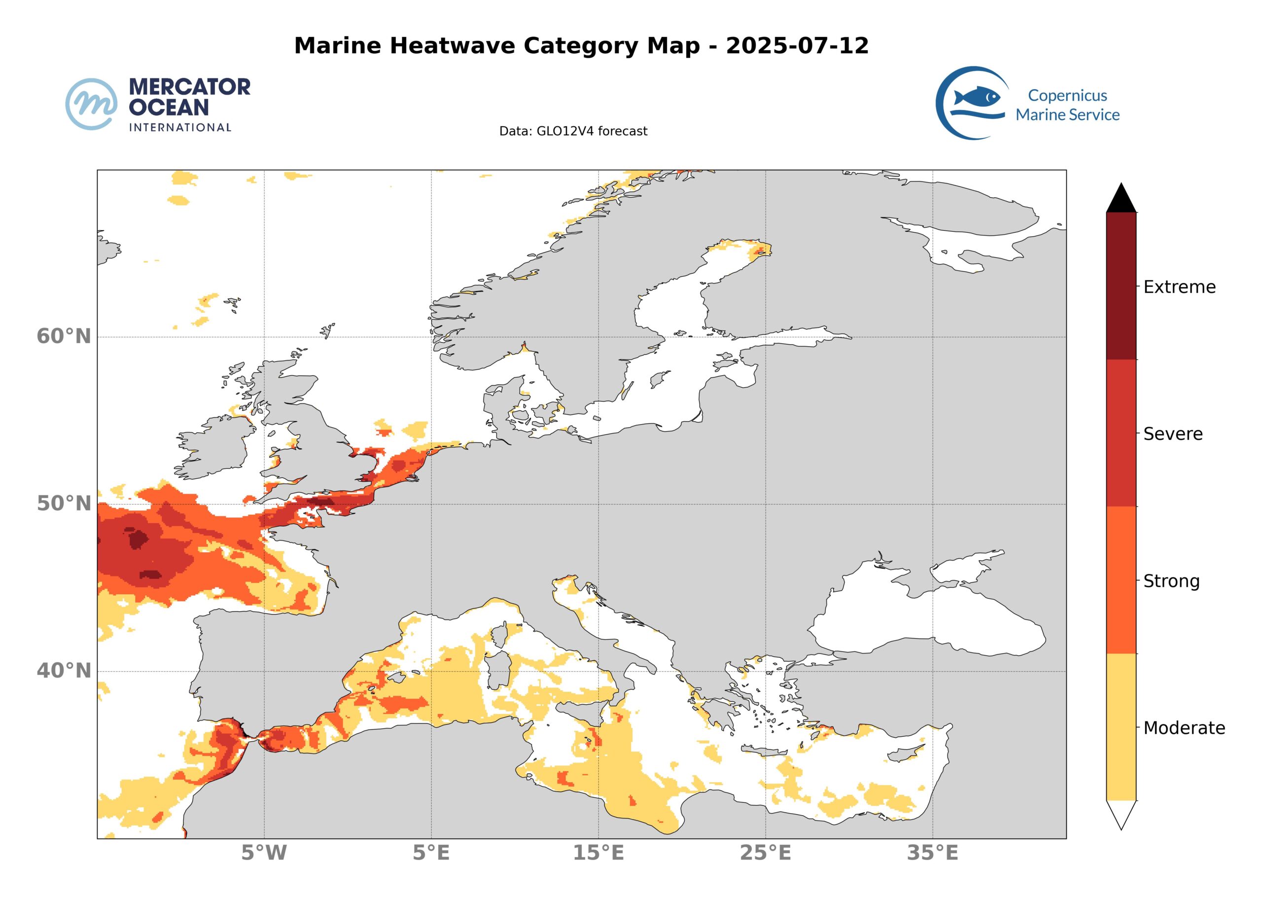 July 2025 : Third-warmest July on record for the global ocean ...